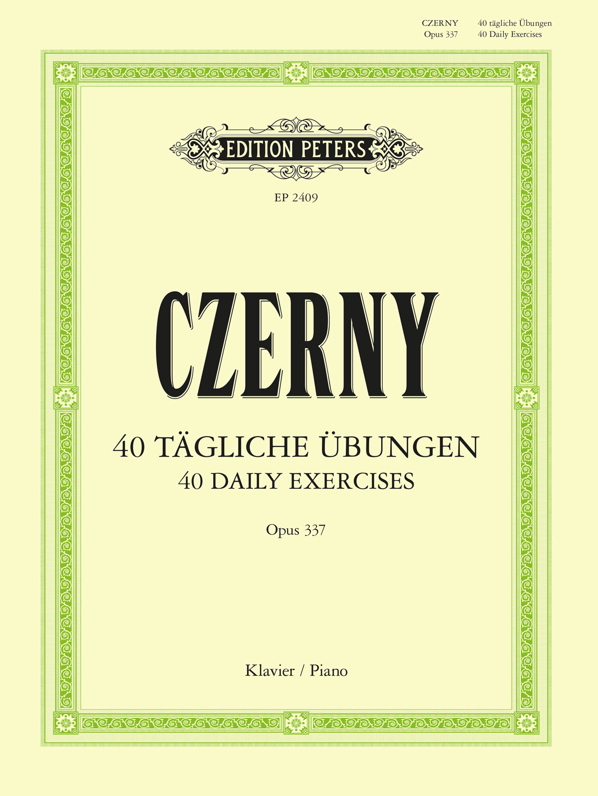 40 Daily Exercises Op.337, Czerny | Faber Music