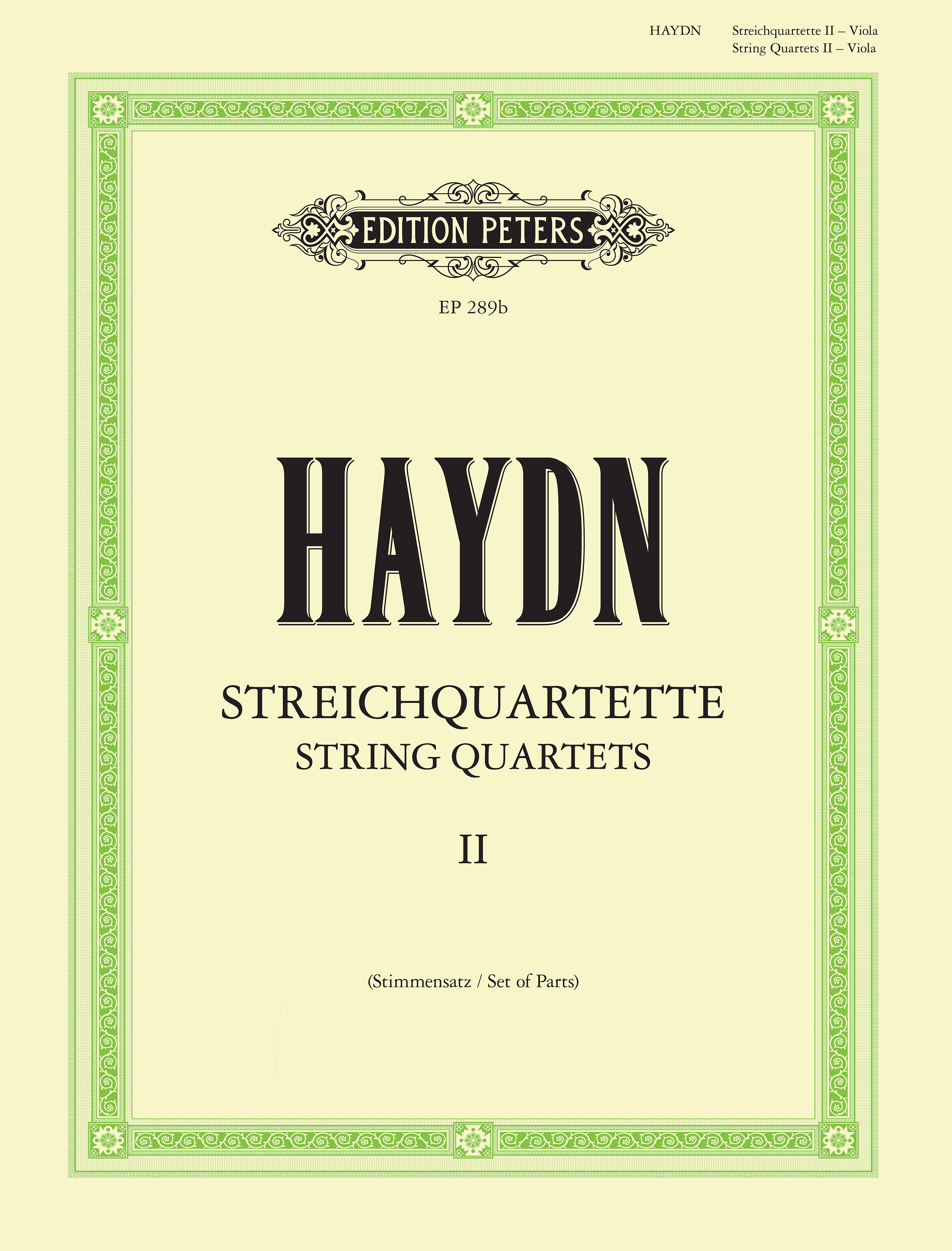 Haydn String Quartets Volume 2 | Faber Music