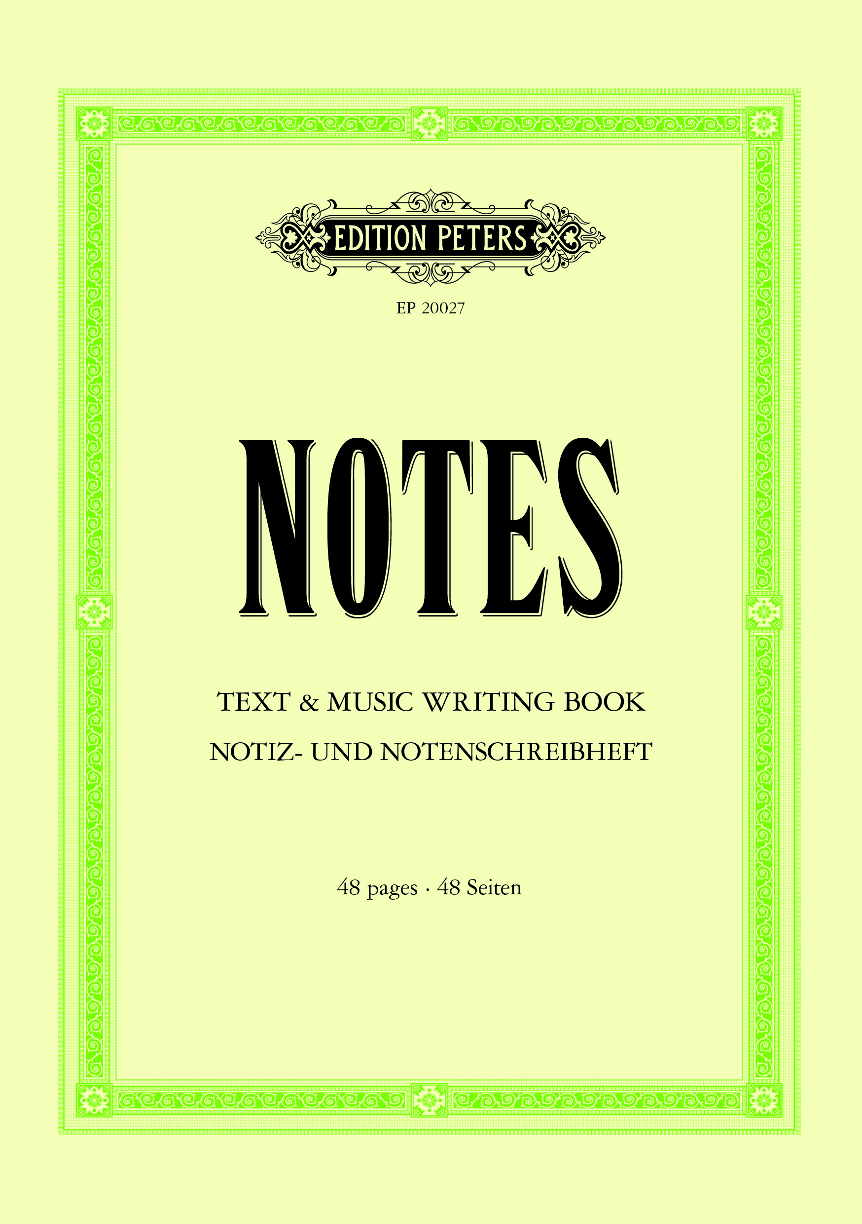 Notes:Text & Music Writing Book / Notiz- und Notenschreibheft (EP20027 ...
