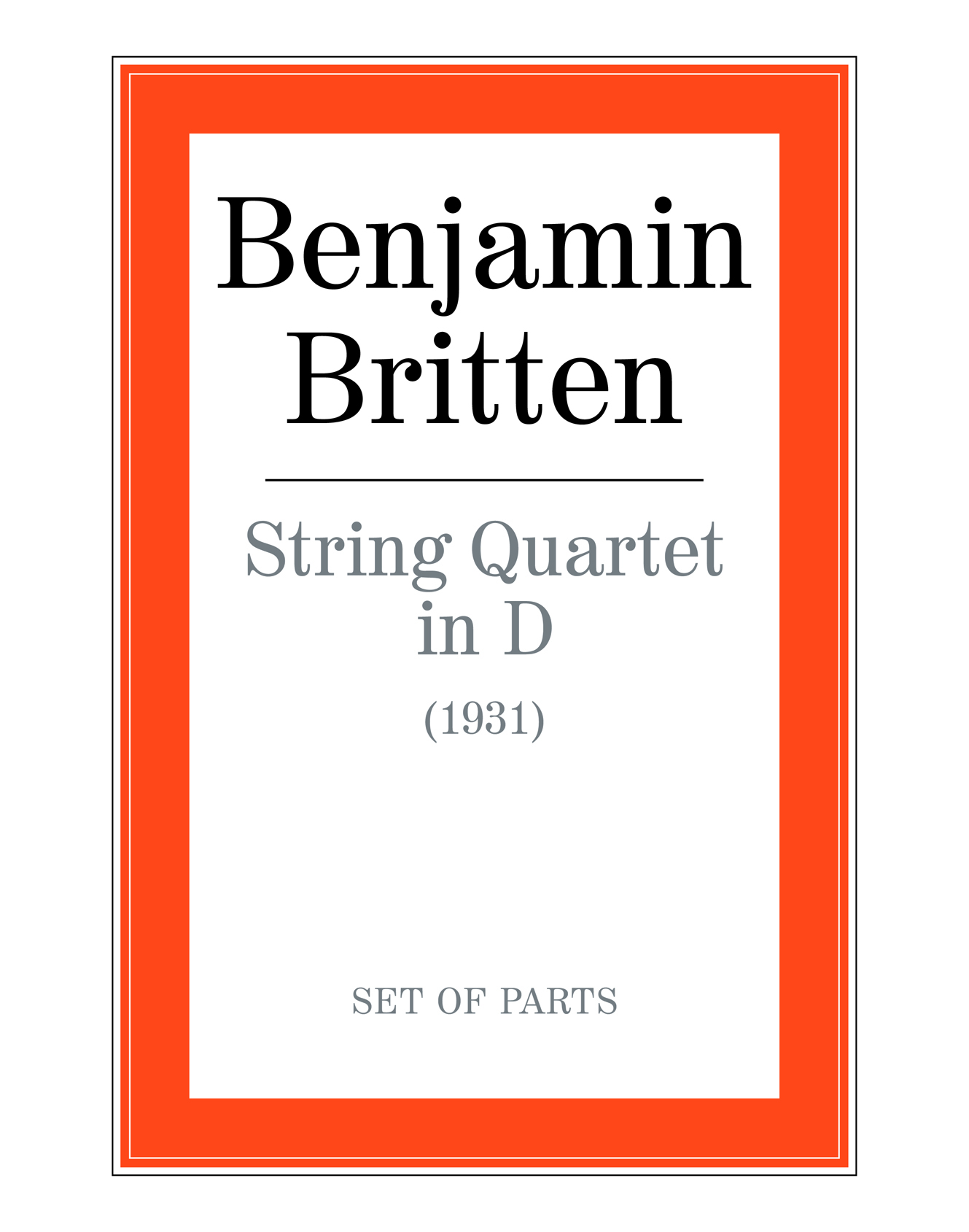 Benjamin Britten - String Quartet in D | Faber Music