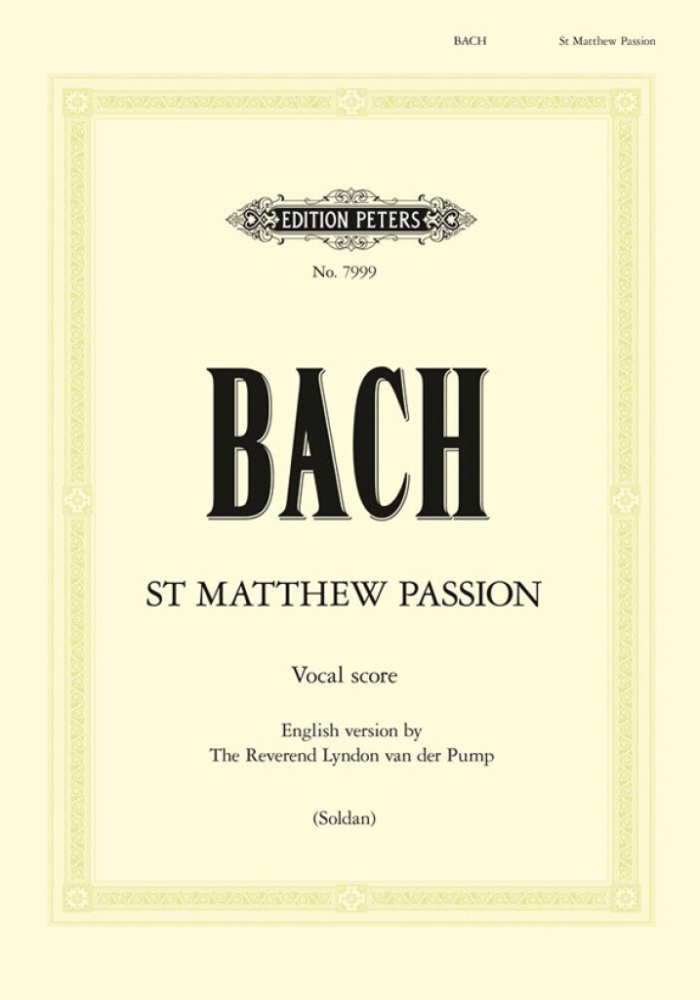 St. Matthew Passion BWV 244 (Vocal Score English Version) | Faber Music
