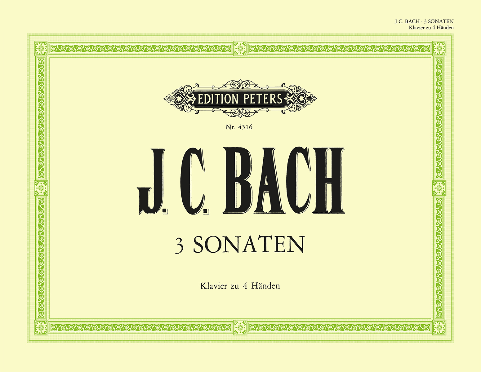 J. C. Bach 3 Original Sonatas | Faber Music