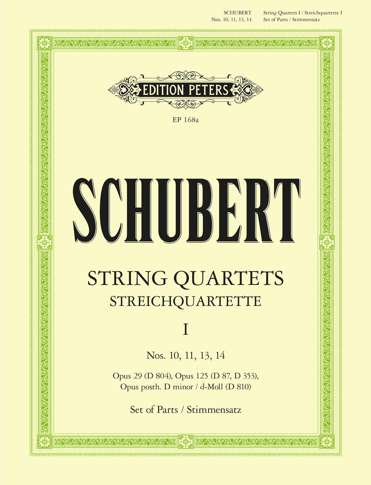 Schubert String Quartets, complete Vol.1 | Faber Music