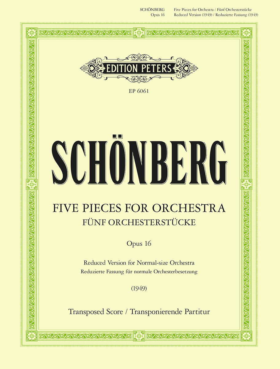 Schoenberg Five Pieces for Orchestra (New Version) | Faber Music