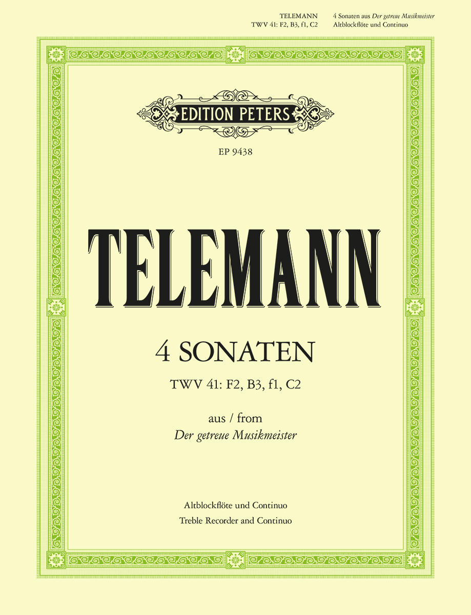 Telemann 4 Sonatas for Recorder & Keyboard | Faber Music