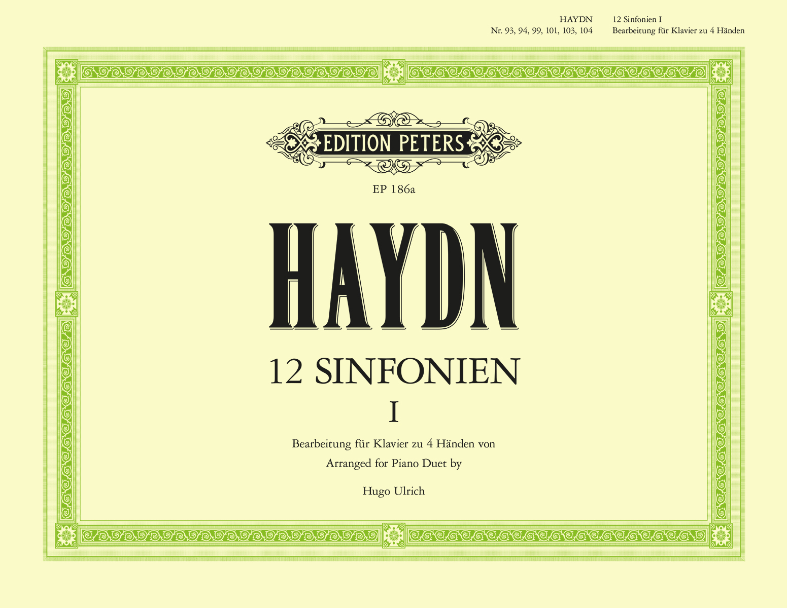 Haydn 12 Symphonies Vol.1 | Faber Music