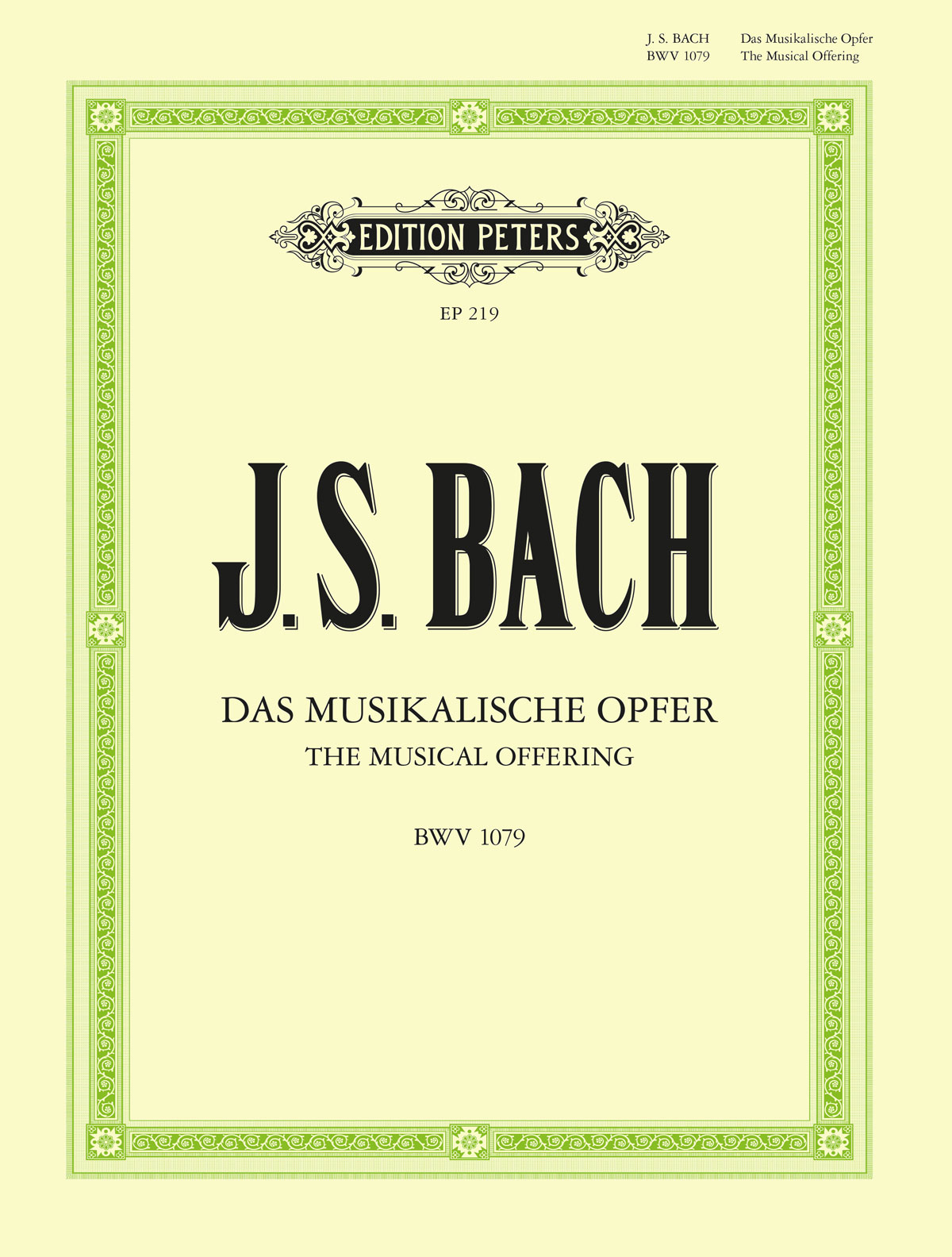 Bach The Musical Offering BWV 1079 | Faber Music