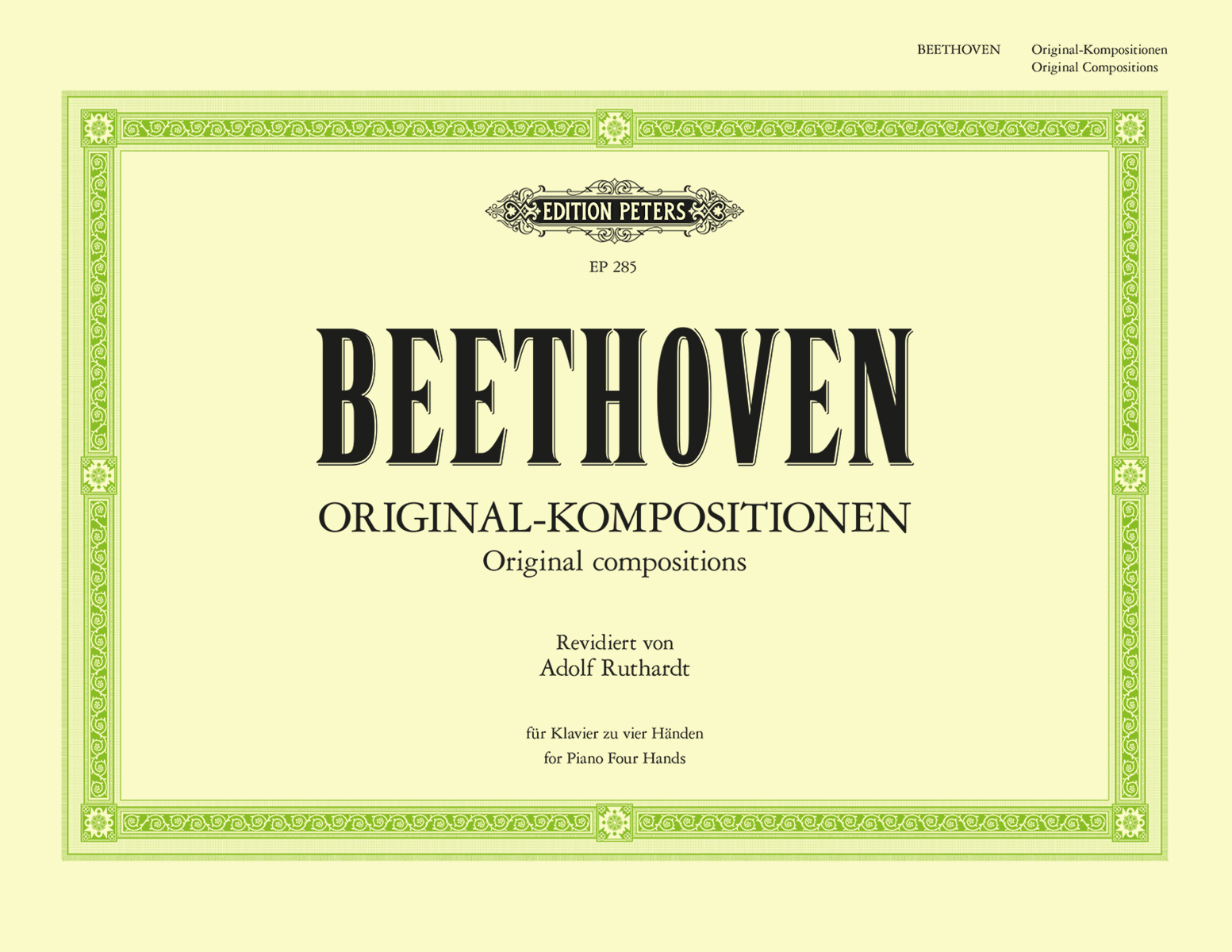 Beethoven Original Compositions (Piano, 4 Hands)(in 1 Volume) | Faber Music