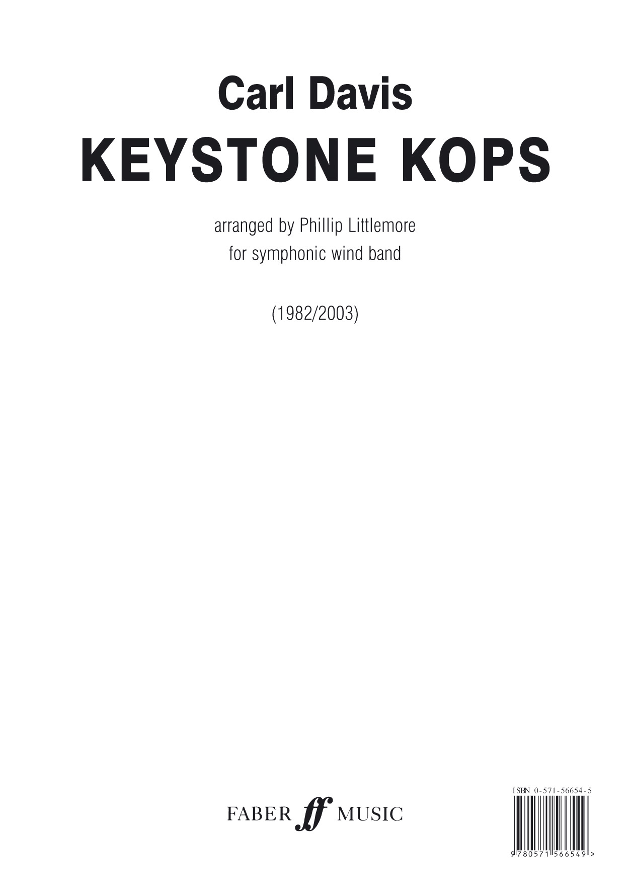 Keystone Kops (Score) (Wind Band) | Faber Music