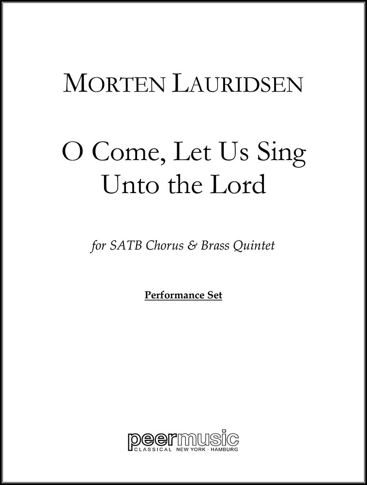 O Come, Let Us Sing Unto the Lord | Faber Music