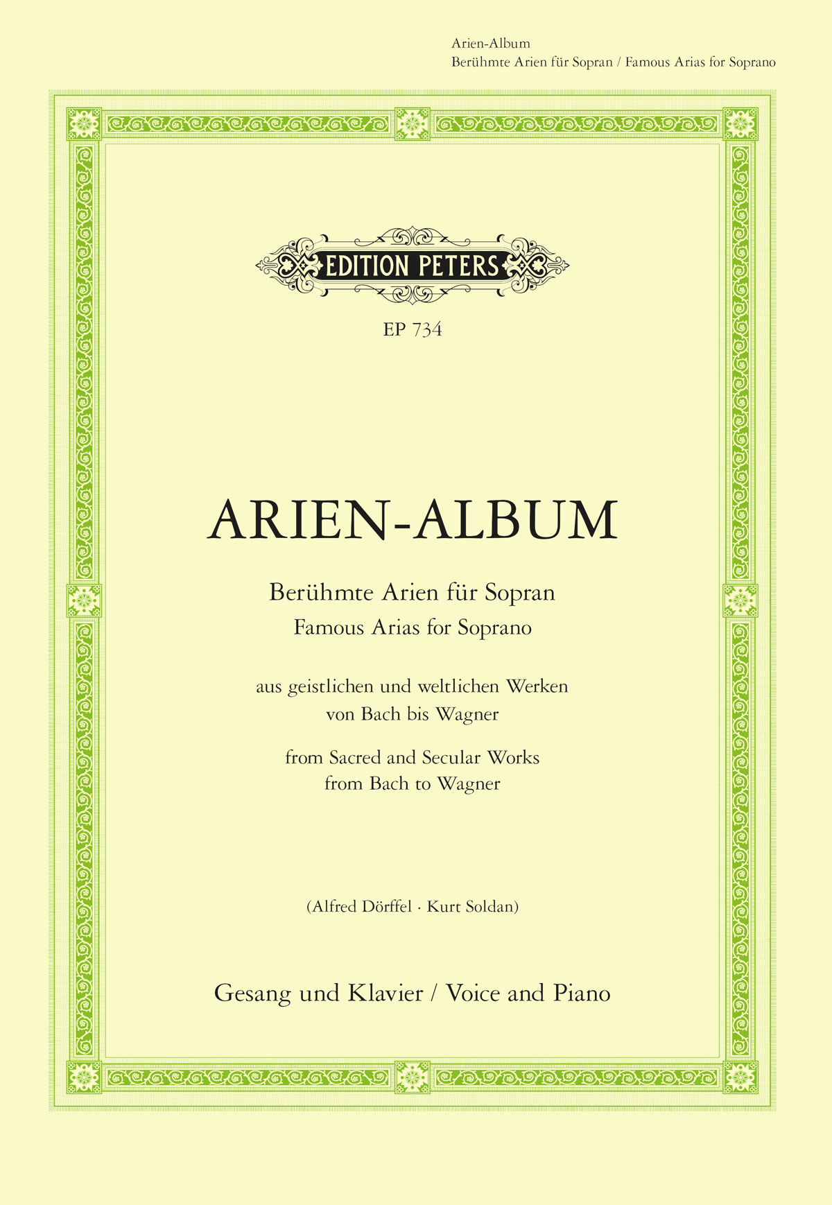 Aria Album: Famous Arias for Soprano | Faber Music