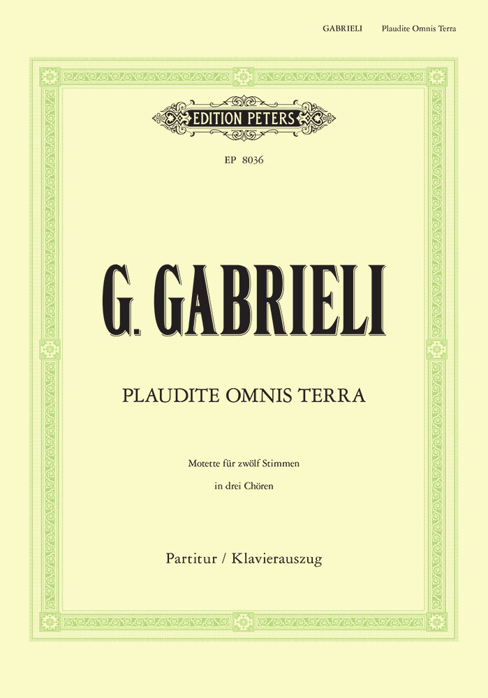 Giovanni Gabrieli Plaudite omnis terra | Faber Music