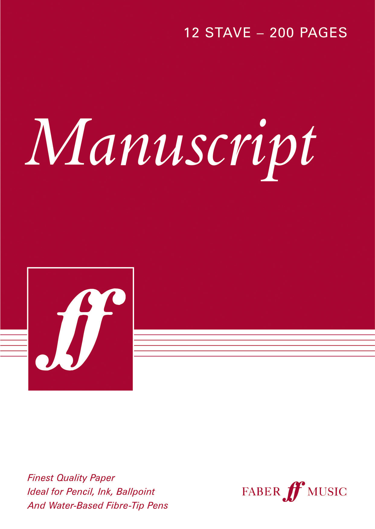 200 Page a$ Manuscript Pad, 12 Stave 0571527086 | Faber Music