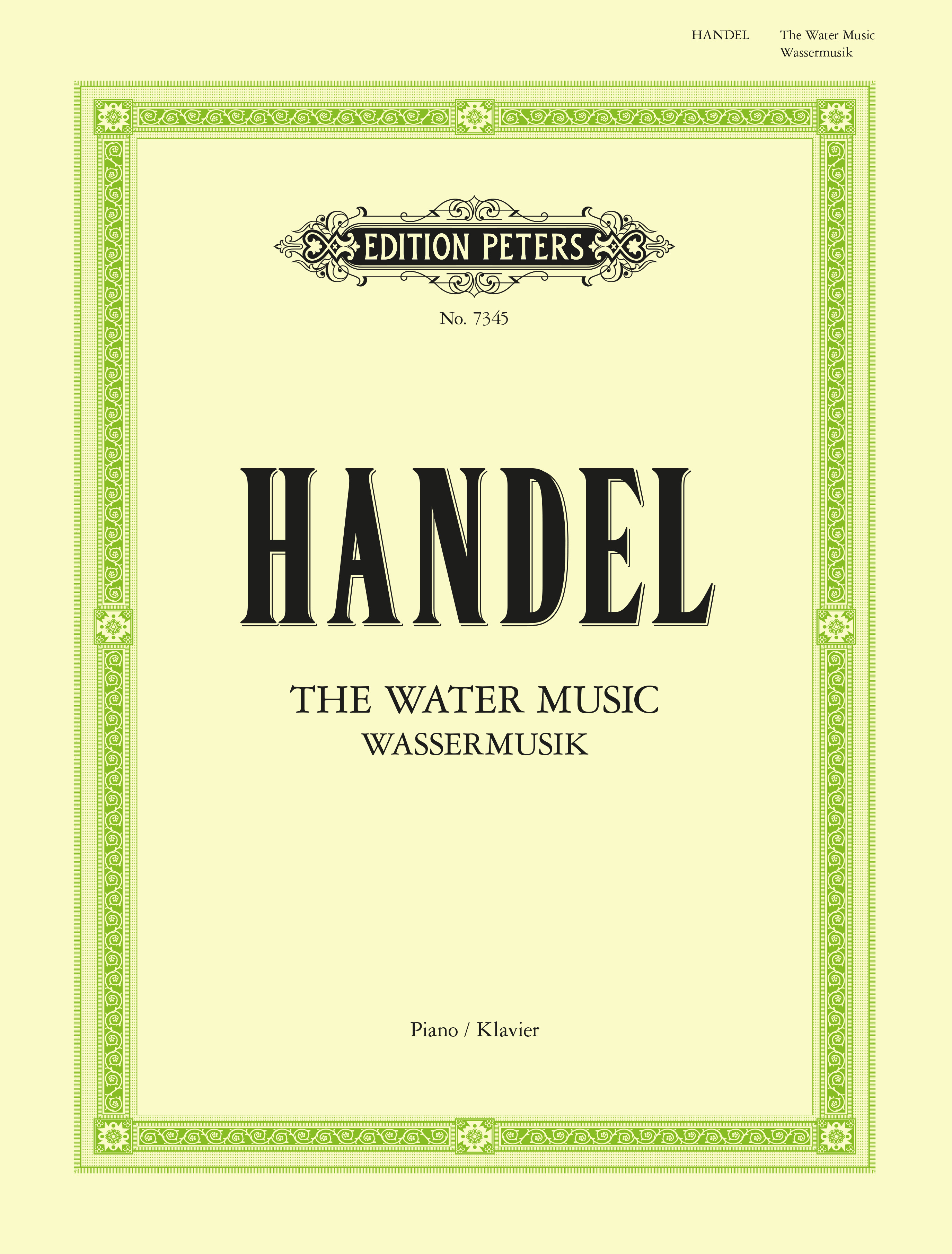 Handel Water Music: Suite | Faber Music
